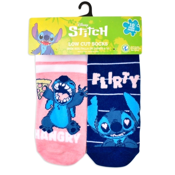 Disney | Accessories | Disney Stitch Socks Womens 4 Low Cut 10 Pairs ...